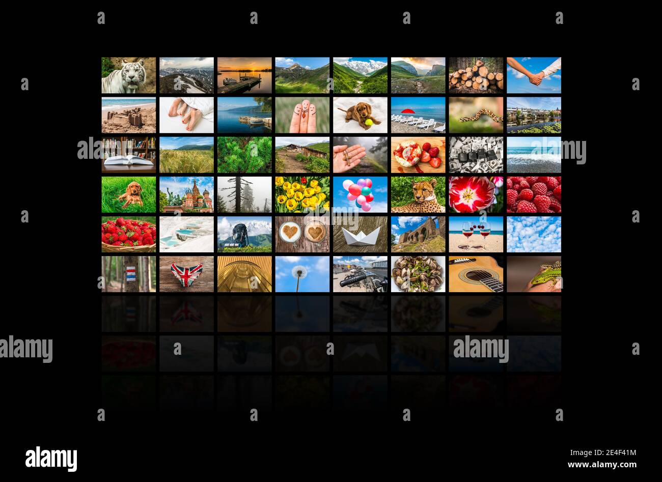 Screens forming a big multimedia broadcast video wall - broadcasting ...