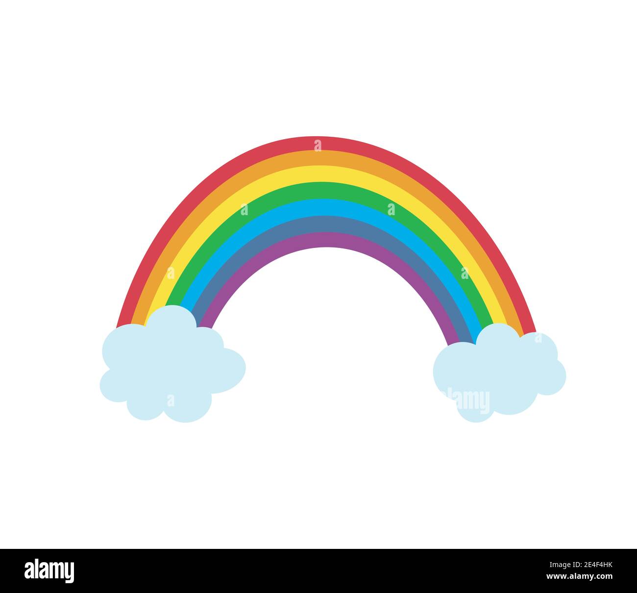 Cute Simple Rainbow Sign Icon Design Element Vector Illustration Stock ...