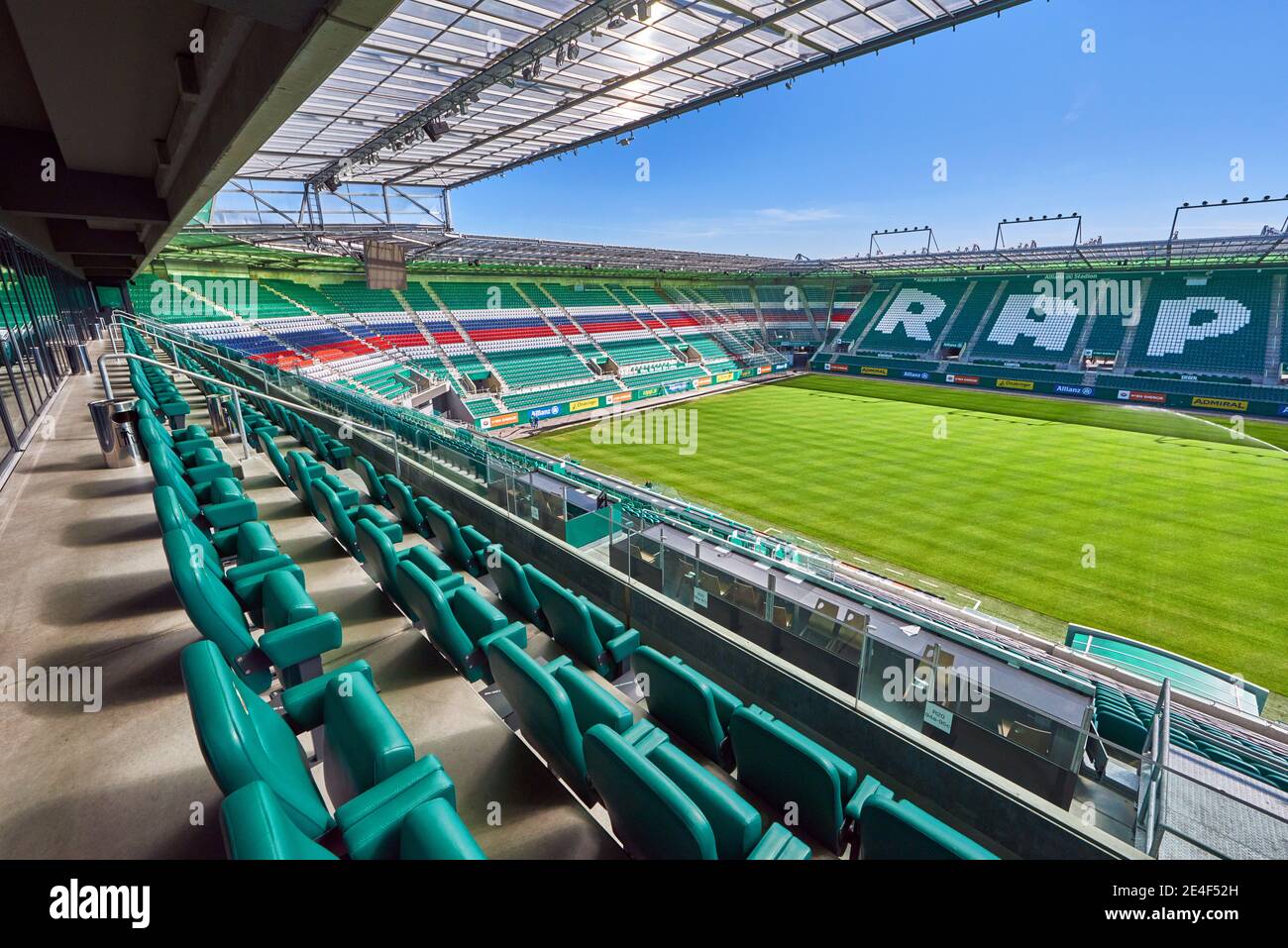 In the VIP tribune at FC Rapid arena Stock Photo - Alamy