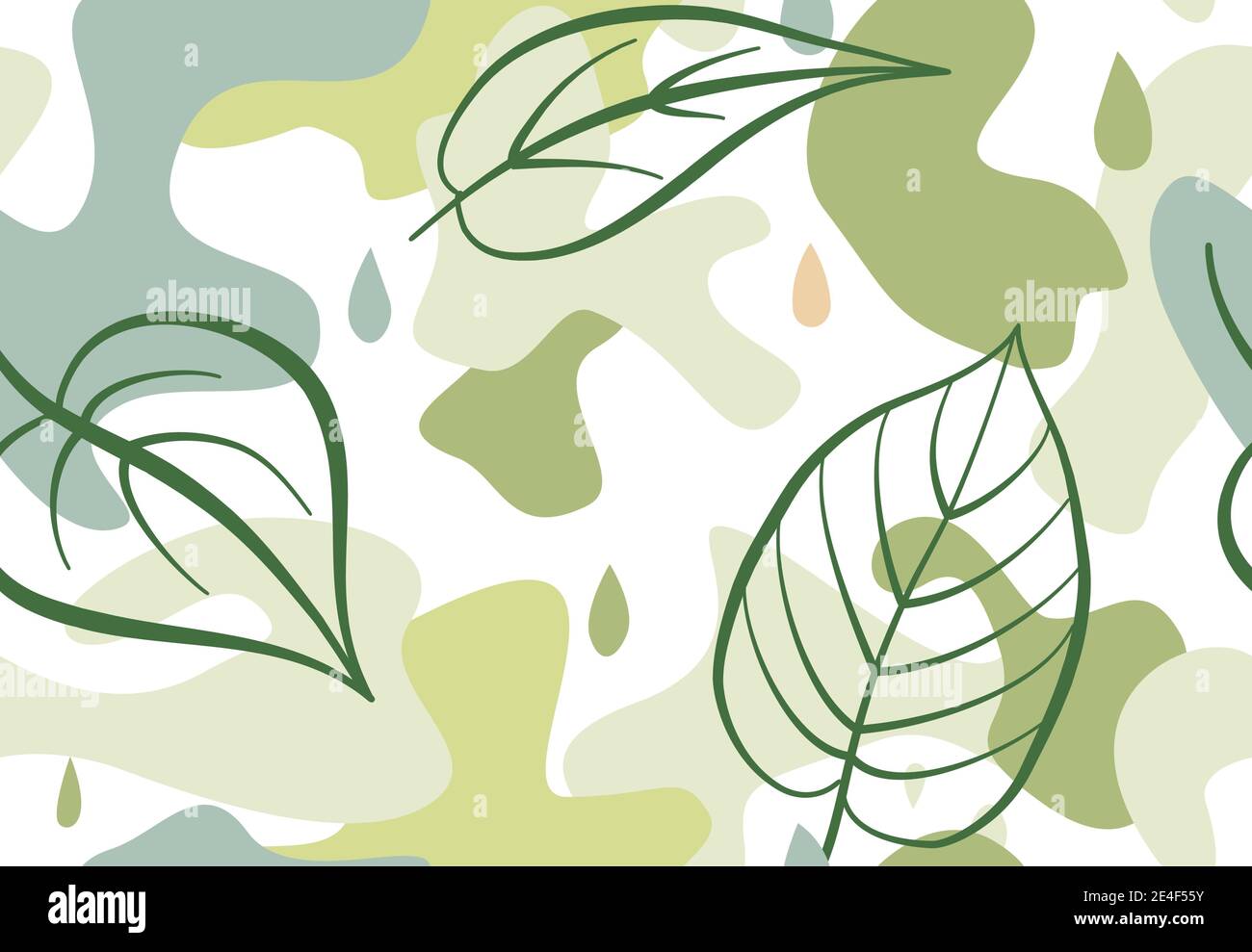 Seamless pattern with organic shape blots in memphis style. Stylish ...