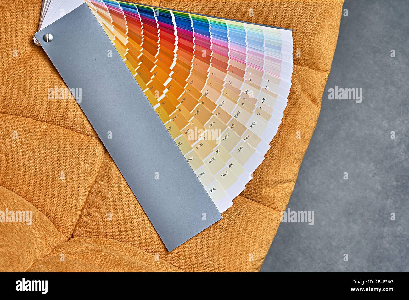 Color wheel palette for choosing paint tone. Various colors on yellow ...