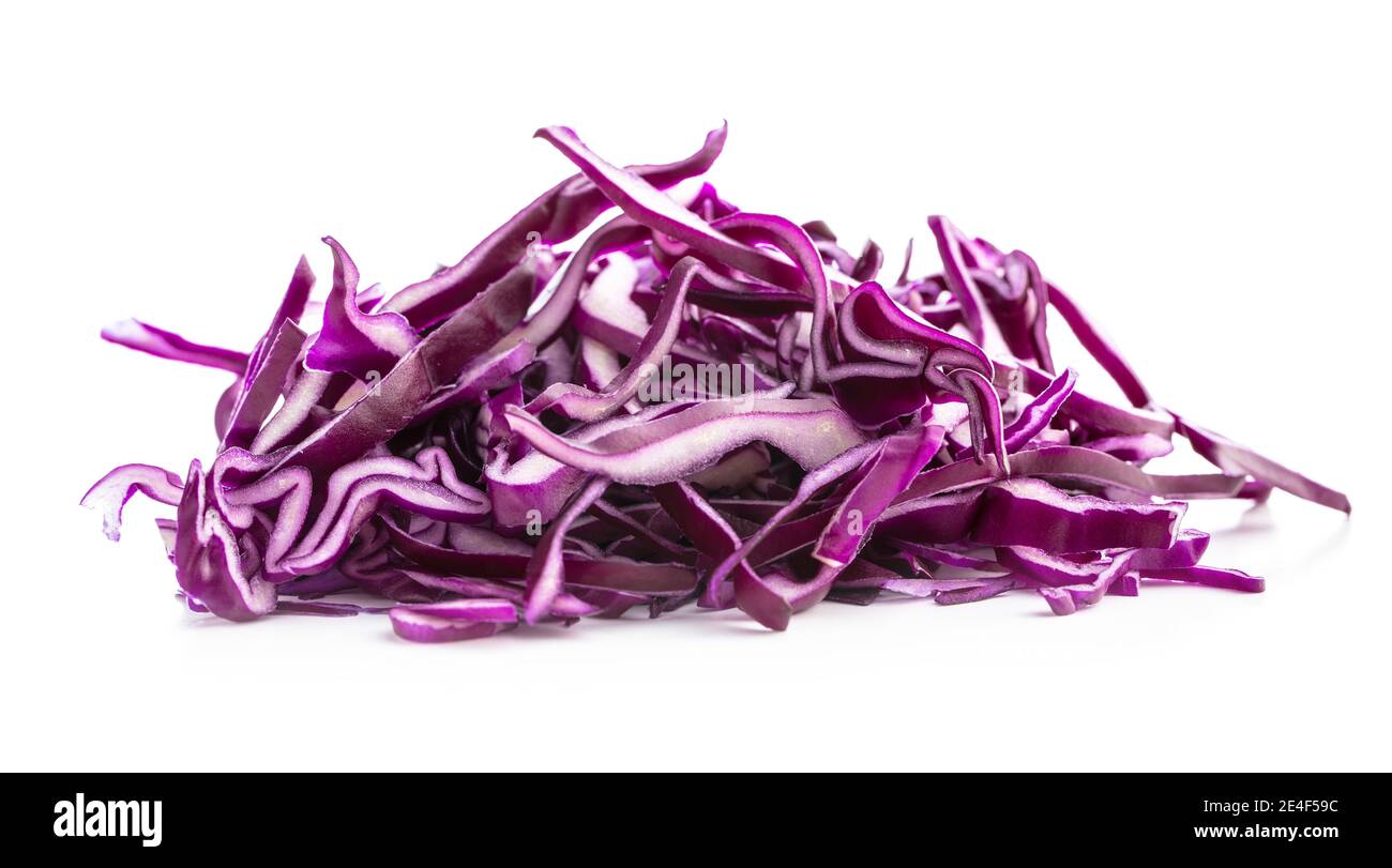 Sliced fresh red cabbage isolated on white background Stock Photo - Alamy