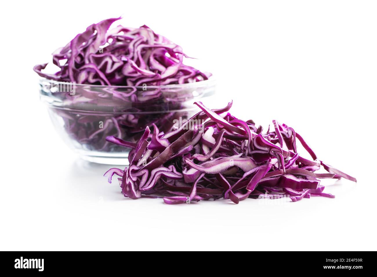 Sliced fresh red cabbage isolated on white background Stock Photo - Alamy