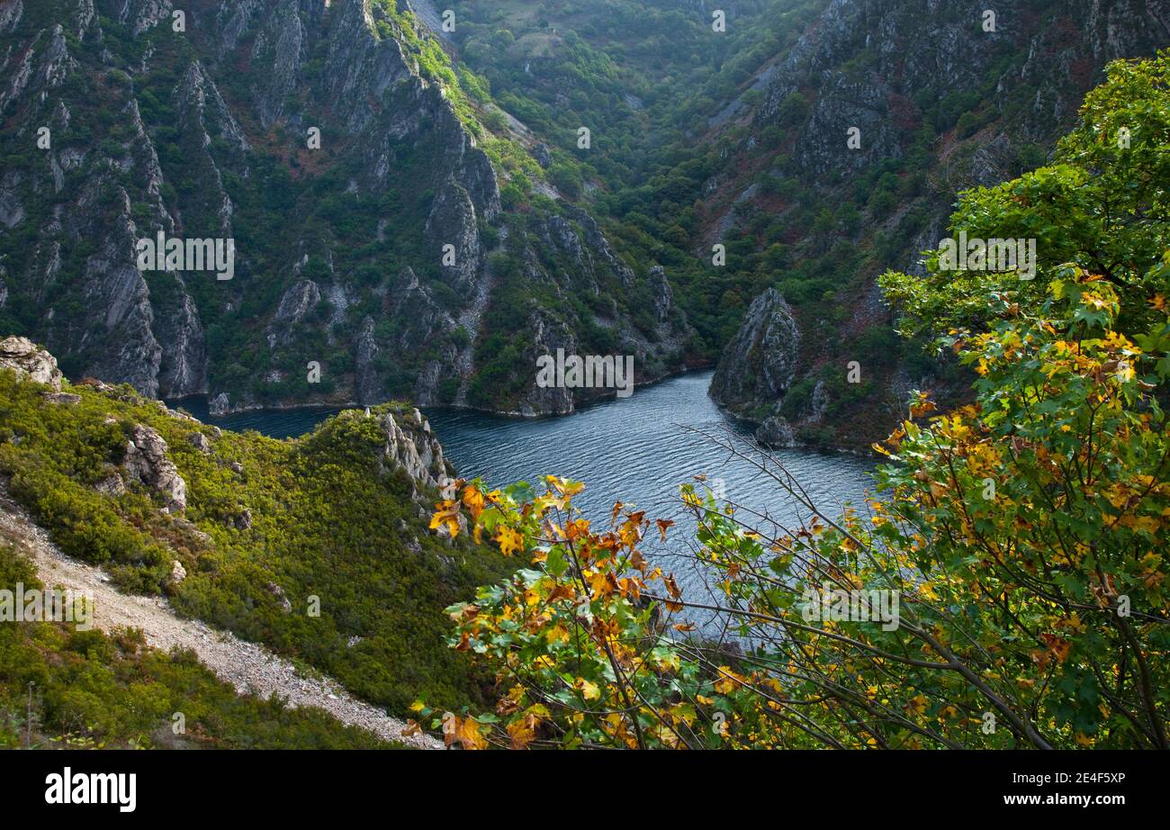 Embalse de Calabazos, Río Narcea,, Asturias Stock Photo - Alamy
