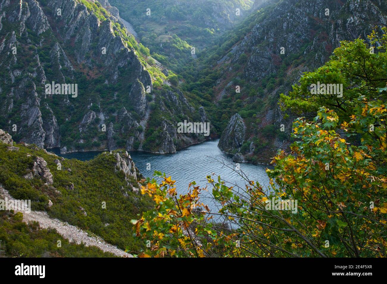 Embalse de Calabazos, Río Narcea,, Asturias Stock Photo - Alamy