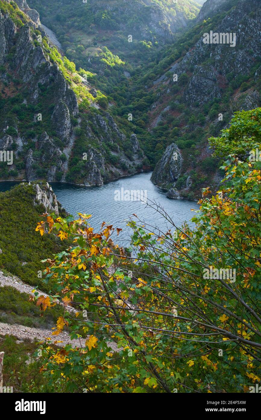 Embalse de Calabazos, Río Narcea,, Asturias Stock Photo - Alamy