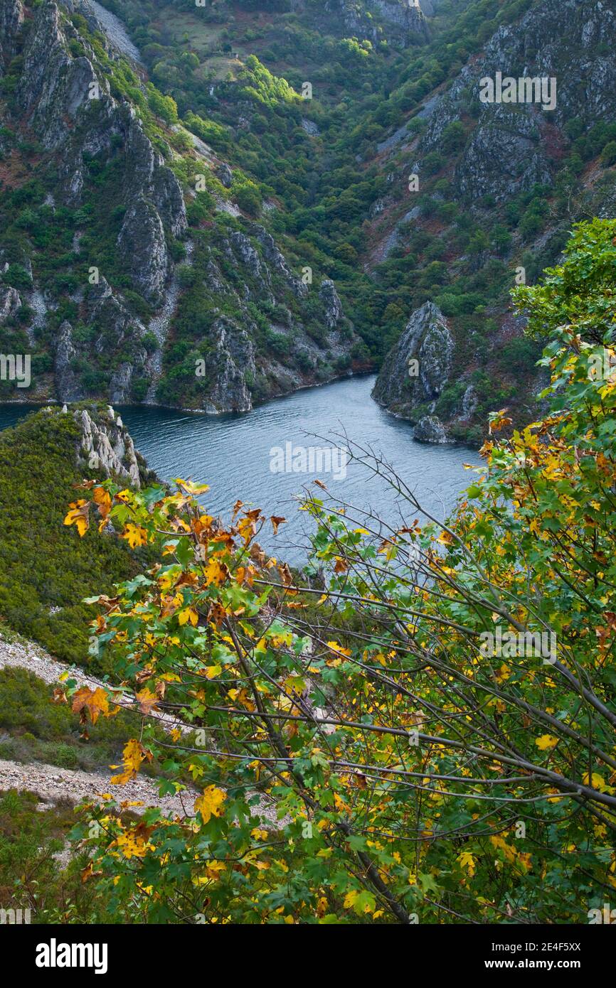 Embalse de Calabazos, Río Narcea,, Asturias Stock Photo - Alamy