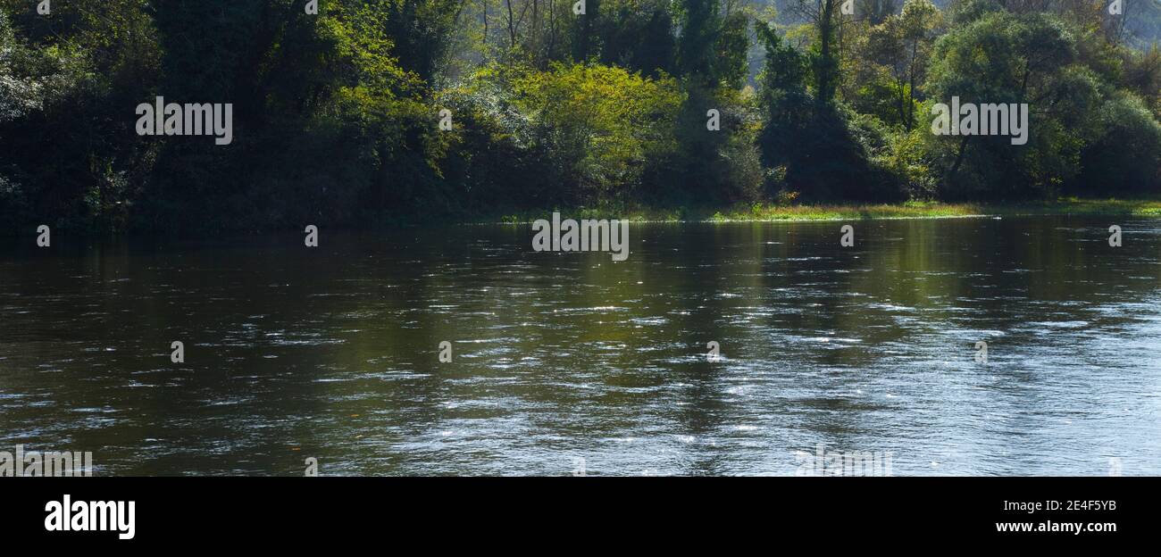 Río Nalón,,tramo bajo alrededor de Pravia, Asturias Stock Photo - Alamy