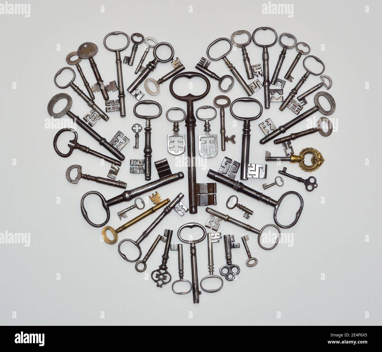 Heart Shape made from Antique Keys for Valentines Day Stock Photo - Alamy