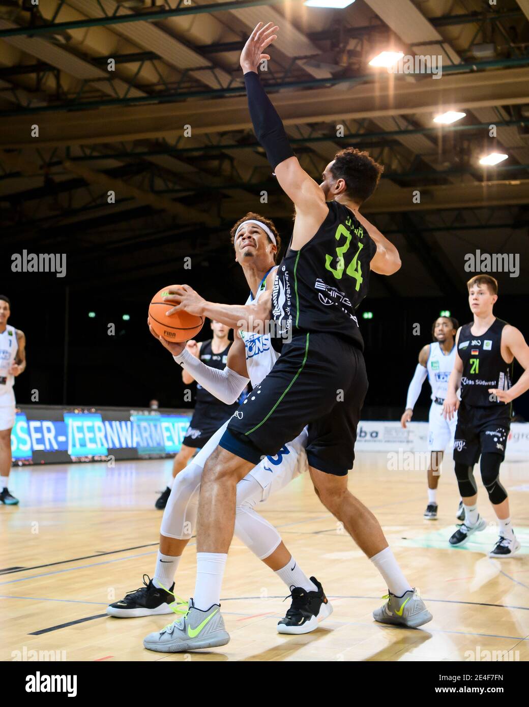 Maurice Marko Pluskota (Lions) in a duels with Akim-Jamal Jonah ...