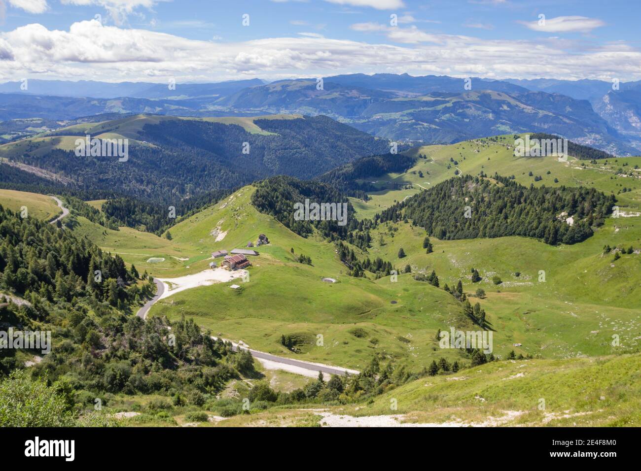 Mountain landscape in summer season. Mount Grappa scenery, Italy Stock ...