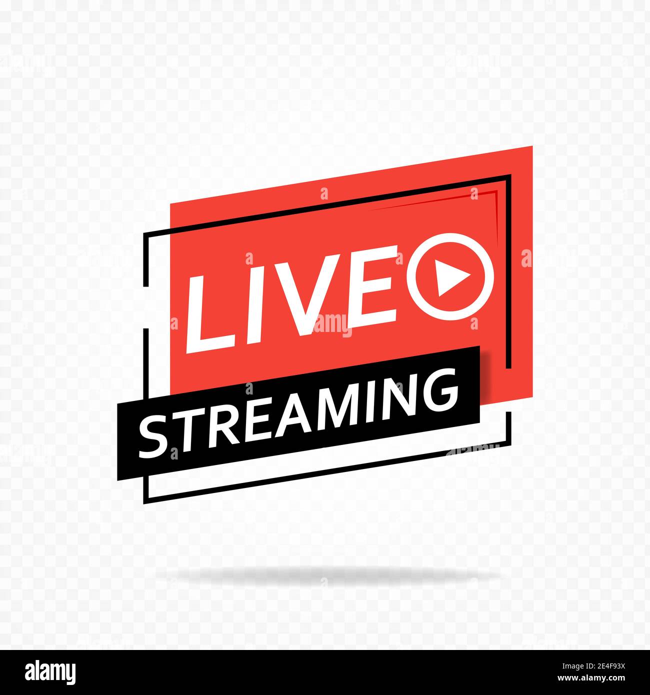 Live broadcasting. The red symbol of live broadcasting and live ...