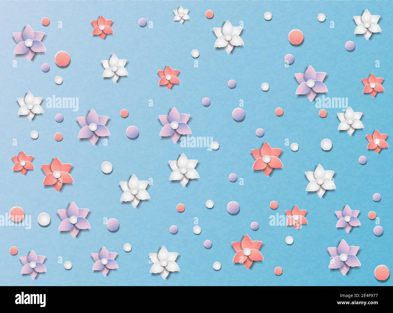 Vector illustration of many flowers Stock Vector Image & Art - Alamy