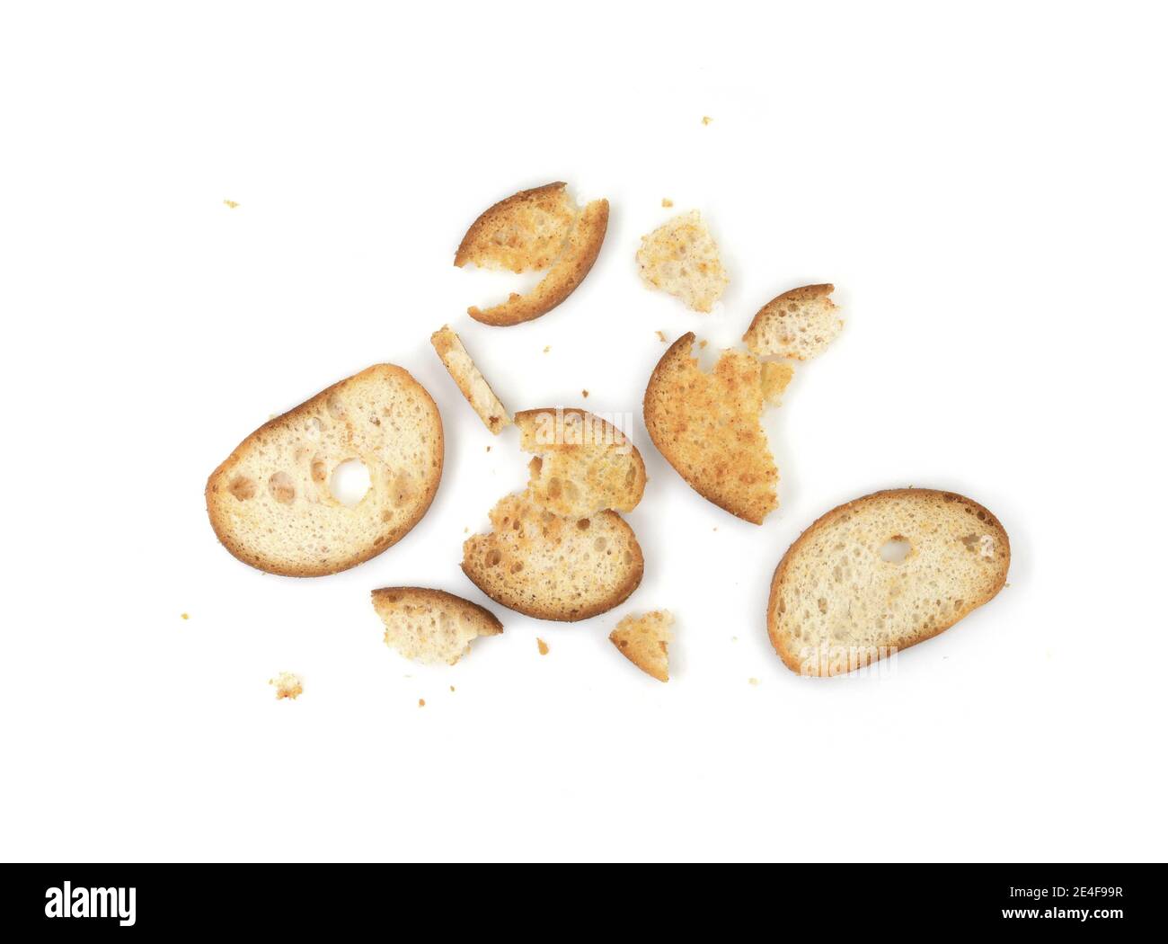 Bake rolls. Mini bread chips isolated on white background Stock Photo ...
