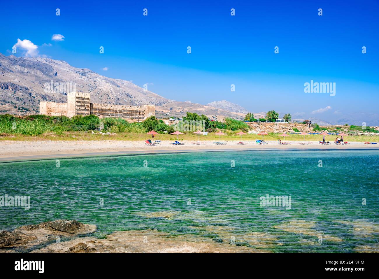 Castle at Frangokastello beach, Crete, Greece Stock Photo - Alamy