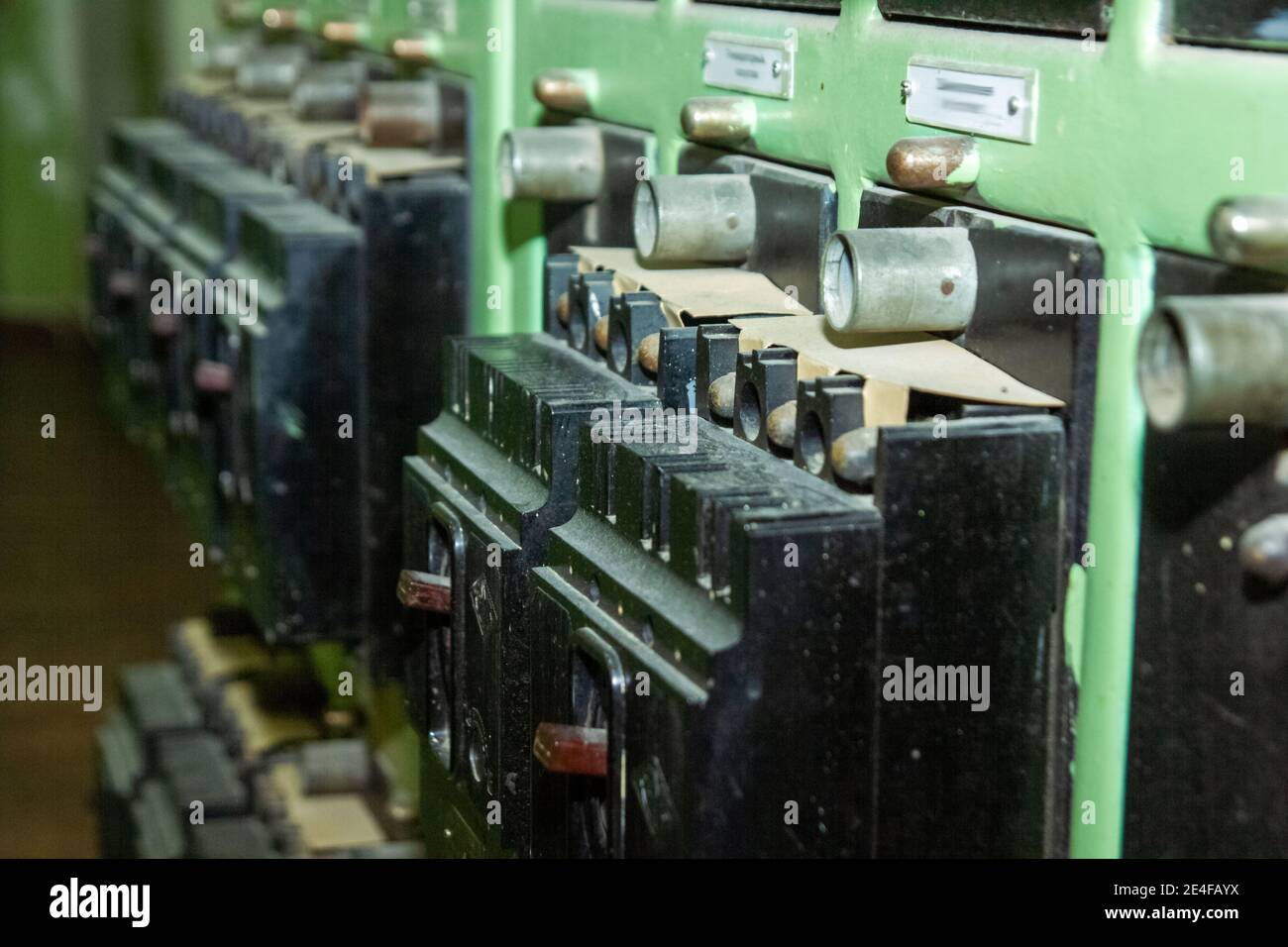 close up of electrical power switches, electrical switch Stock Photo ...