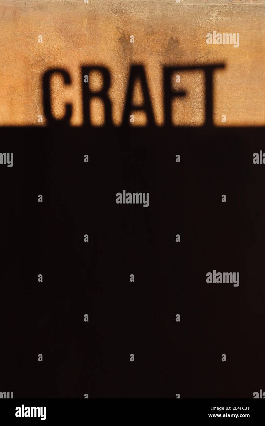 Restaurant menu cover design with word craft written in retro or grange ...