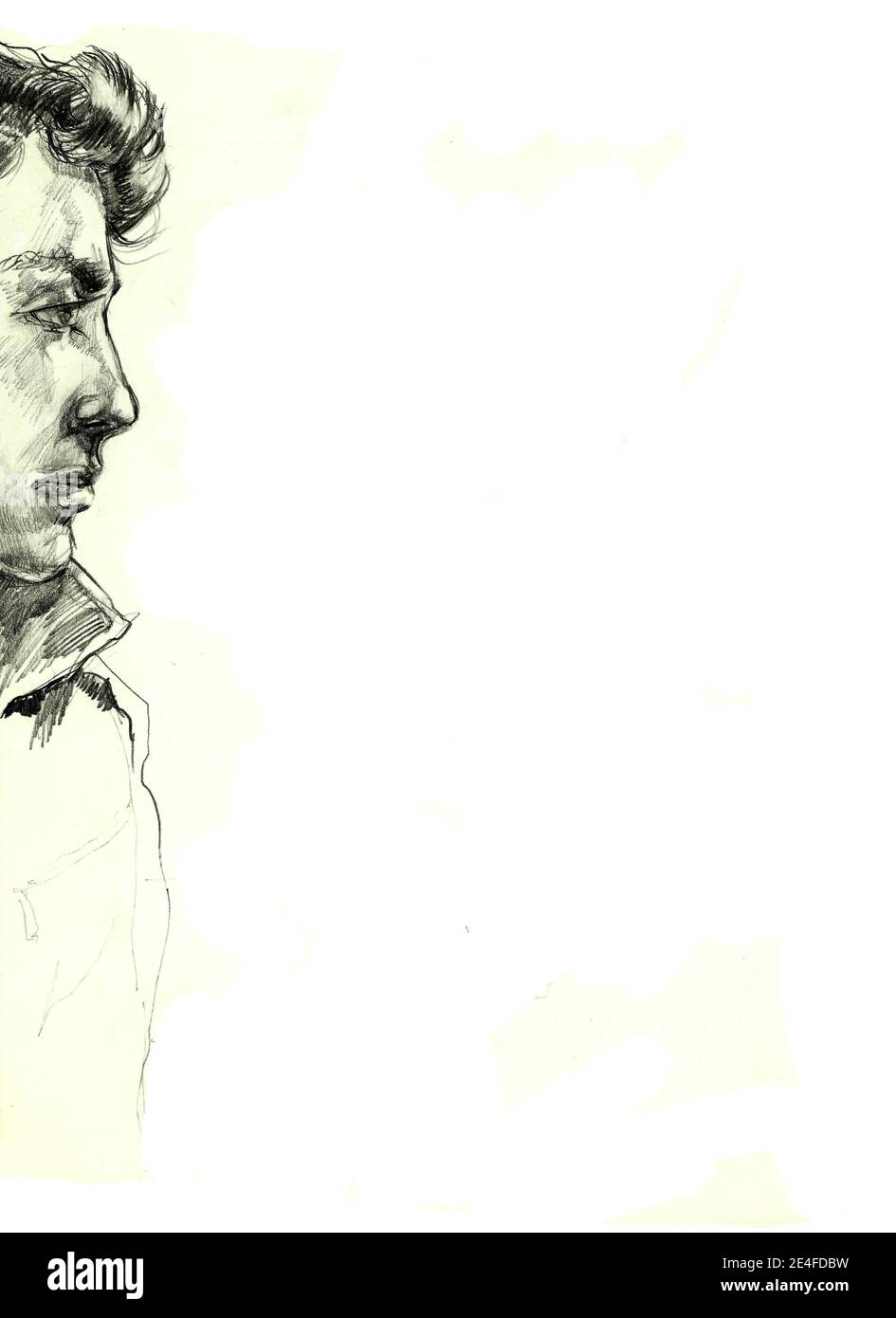 man profile drawing Stock Photo - Alamy