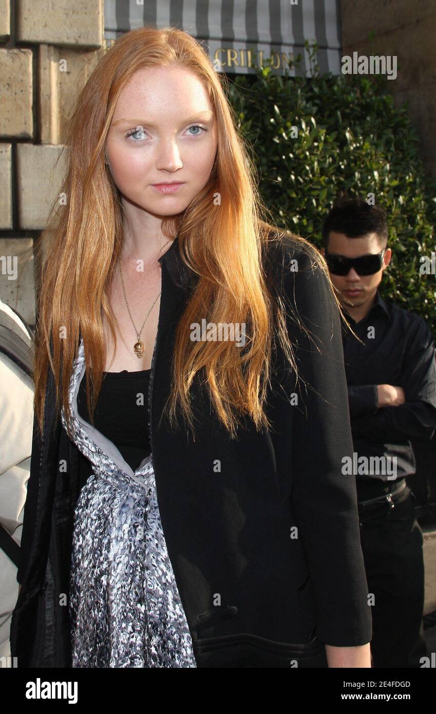 Lily Cole attending the Balenciaga Spring-Summer 2010 ready-to-wear ...