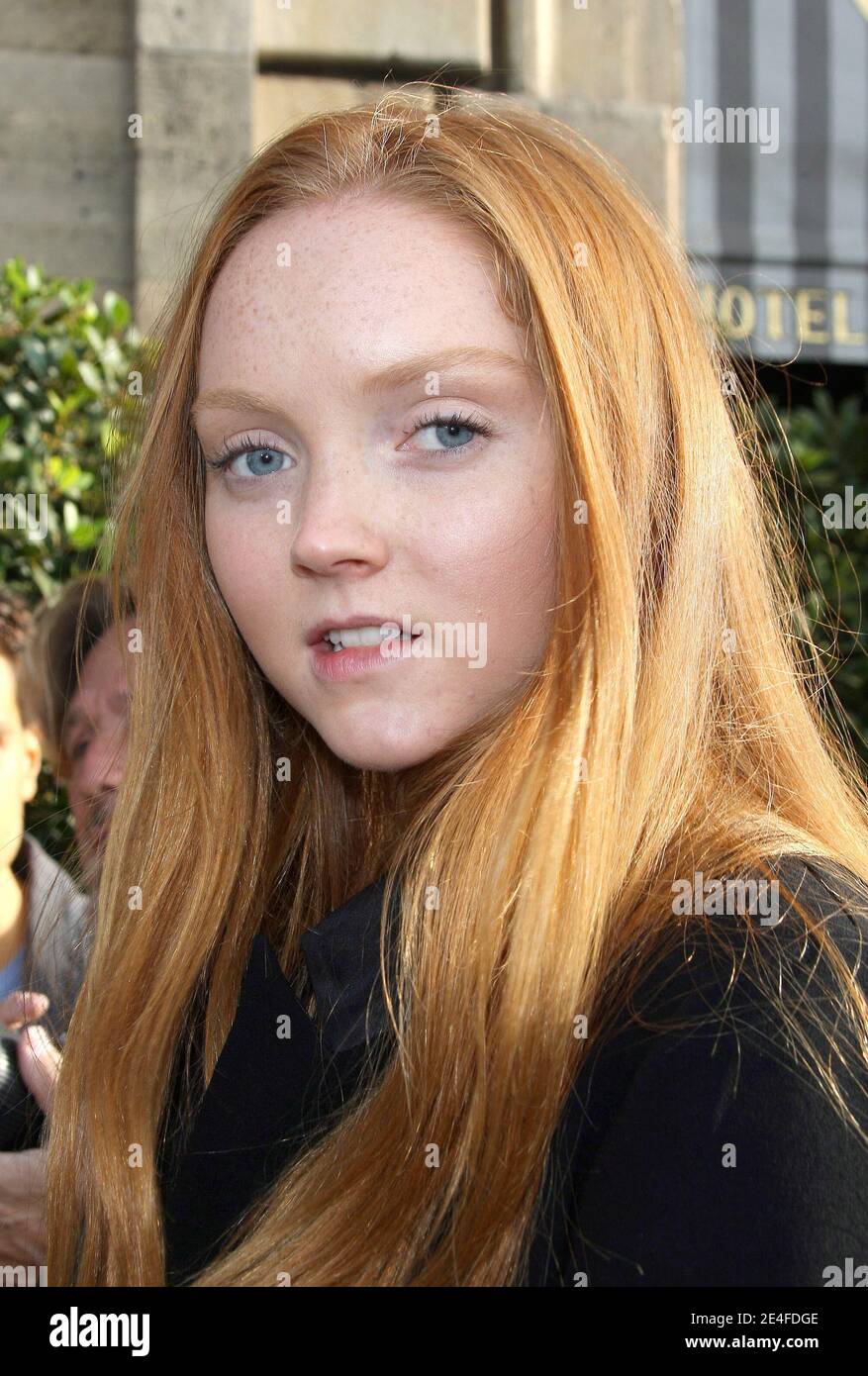Lily Cole attending the Balenciaga Spring-Summer 2010 ready-to-wear ...