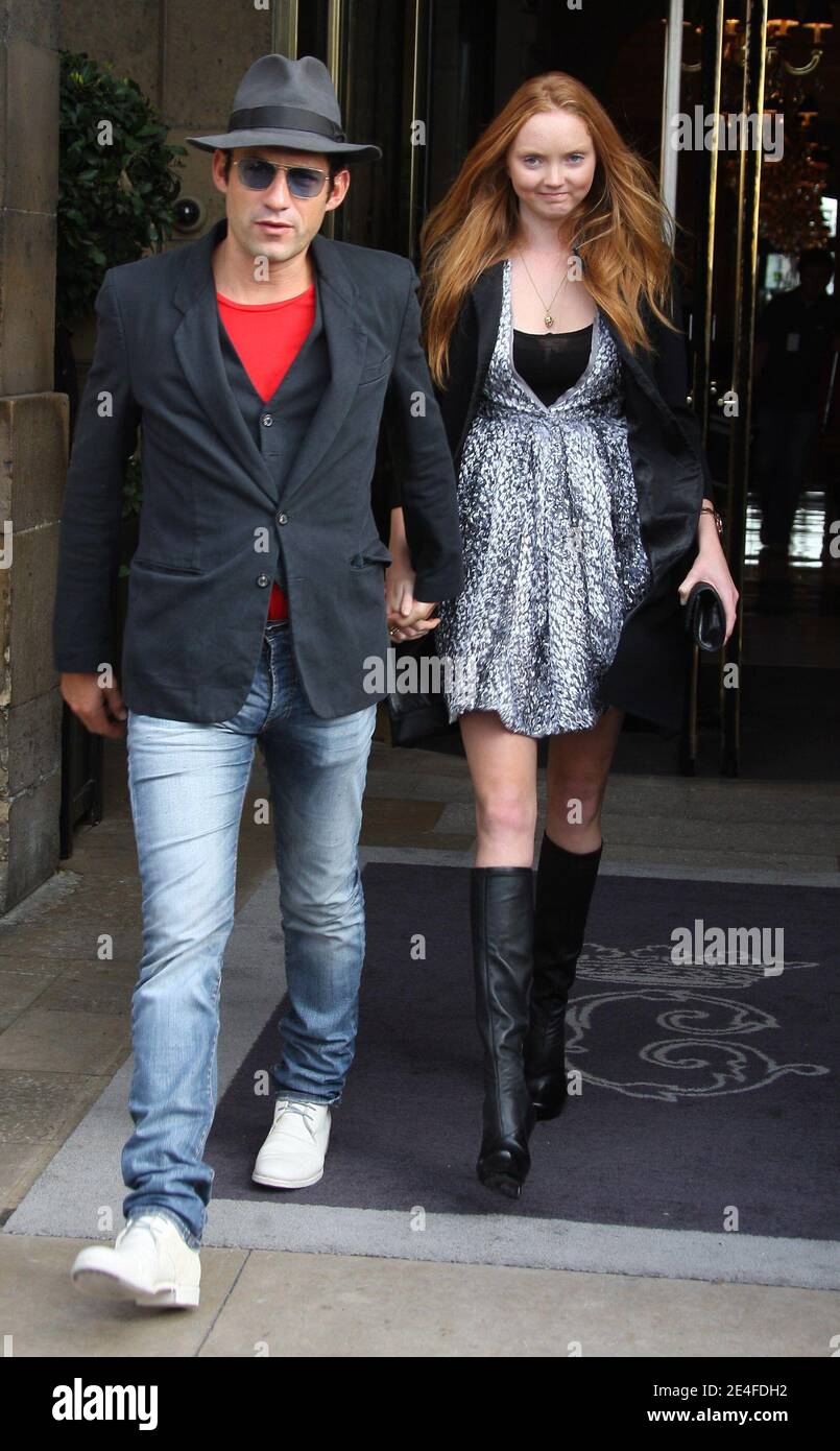 Lily Cole with boyfriend Enrique Murciano attending the Balenciaga ...