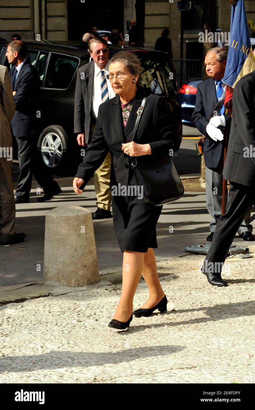 Former European Parliament President Simone Veil attending funeral mass ...