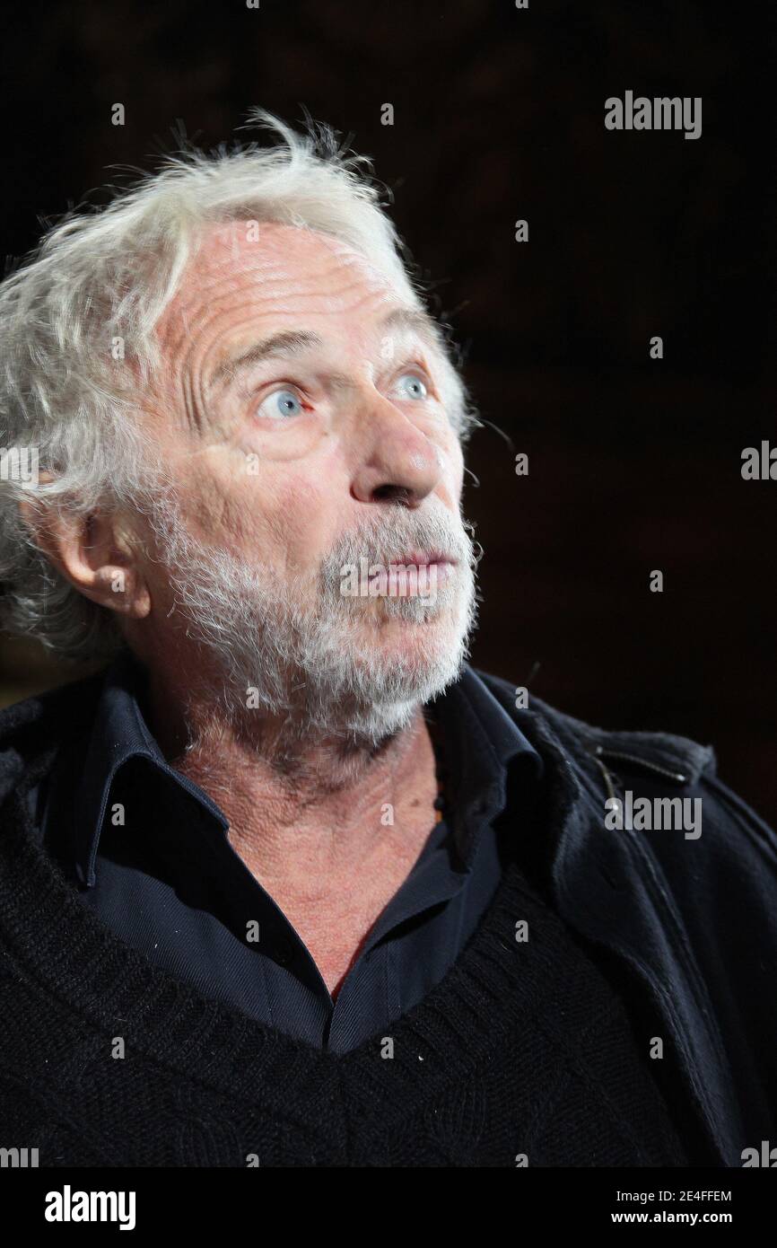 French actor Pierre Richard poses during the exhibition of Yoshitaka ...