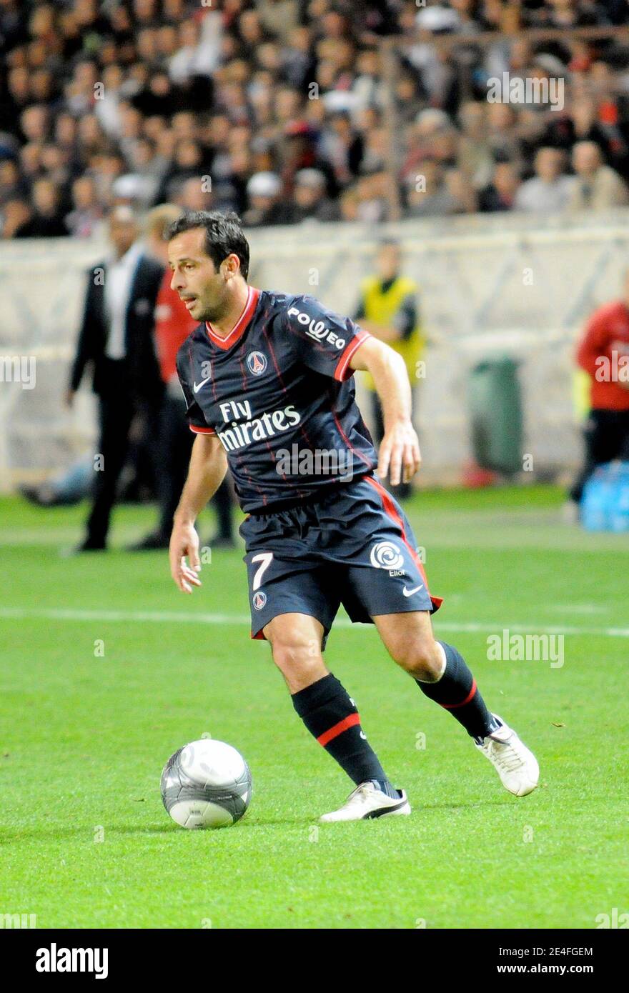 PSG's Ludovic Giuly during the French First League soccer match, Paris ...