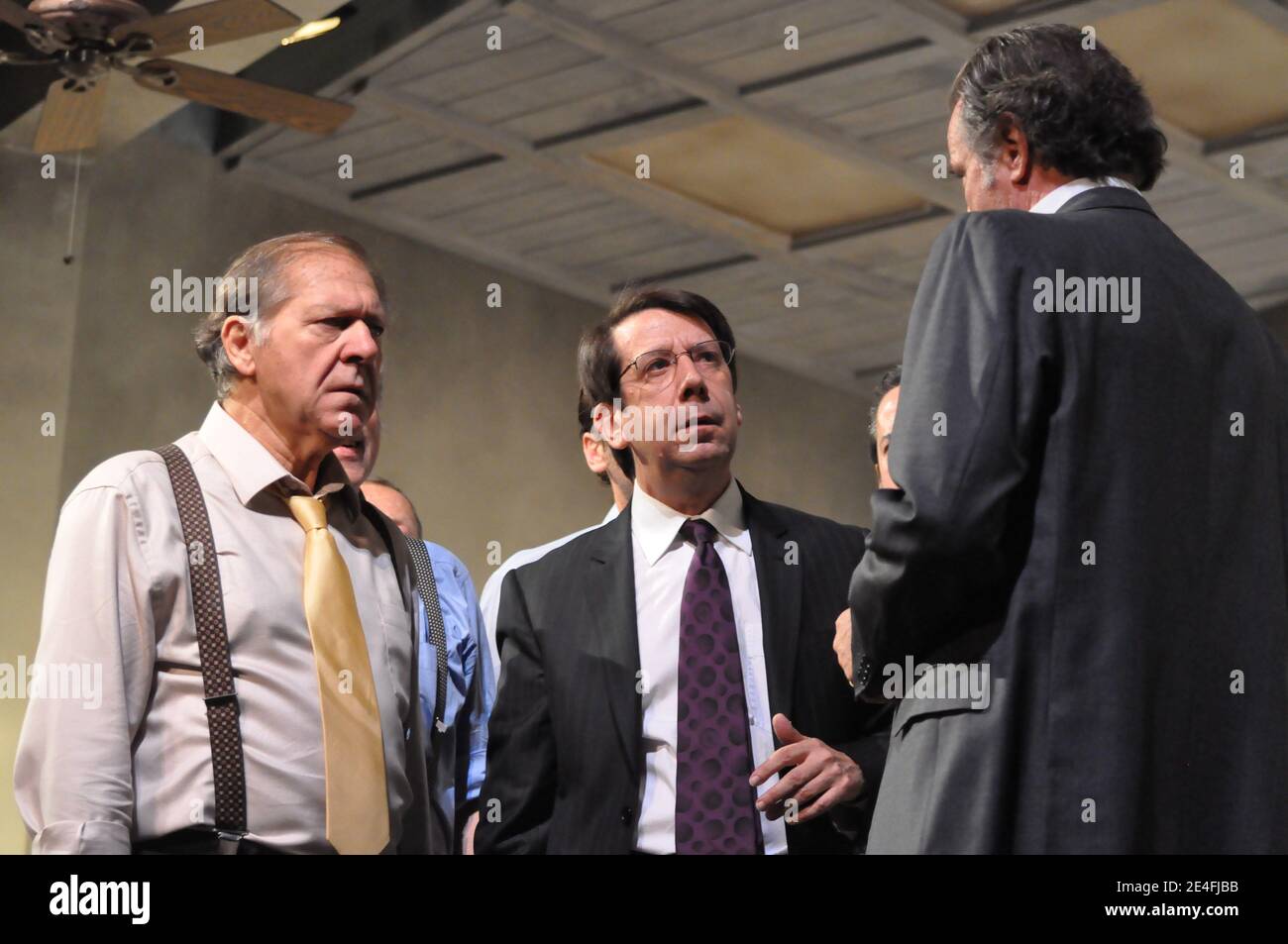 Pierre Santini, Alain Doutey during a representation of Reginald Rose's ...