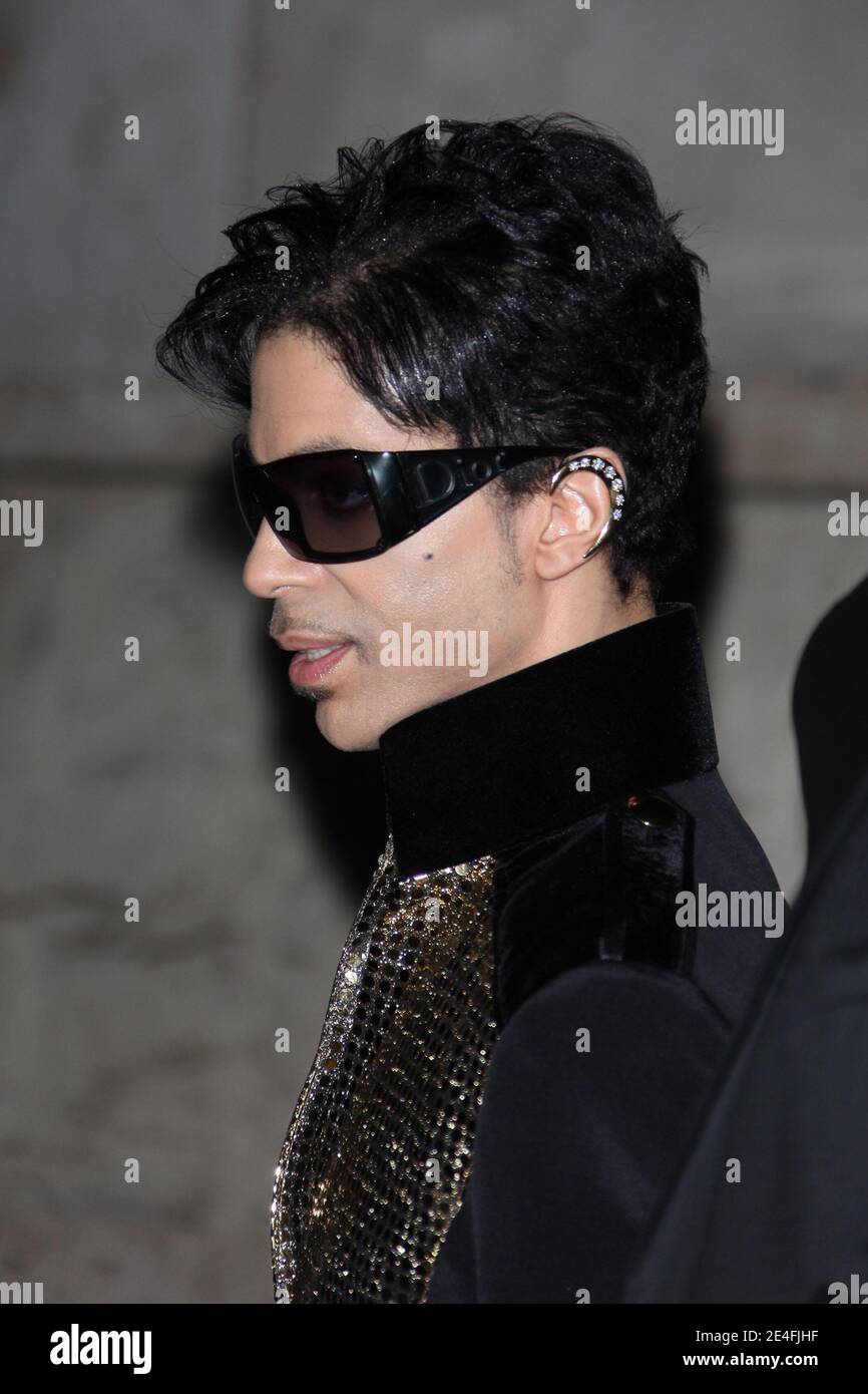 Singer Prince attending the Yves Saint Laurent's Spring-Summer 2010 ...