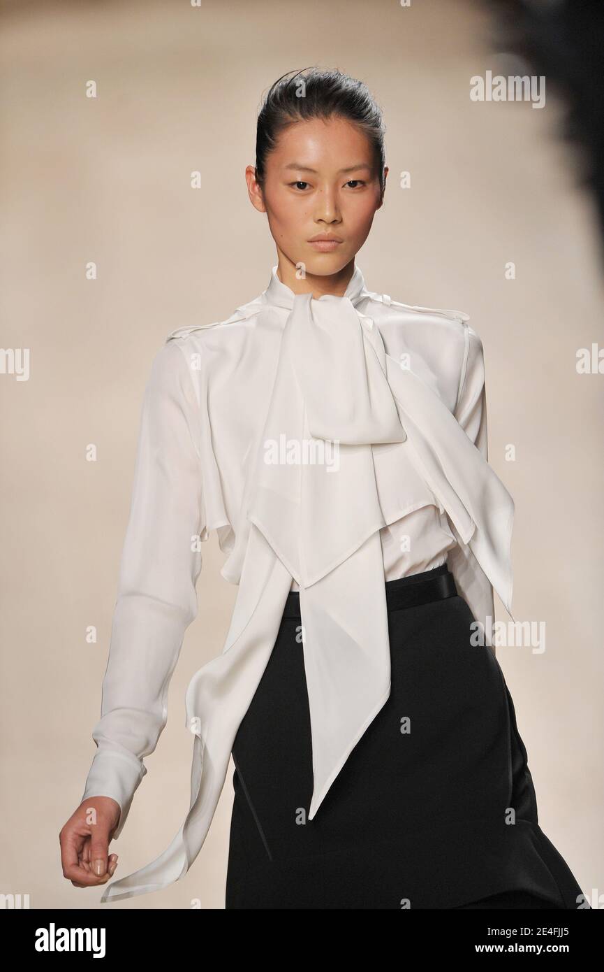 A model displays a creation for Celine Spring-Summer 2010 ready-to-wear ...