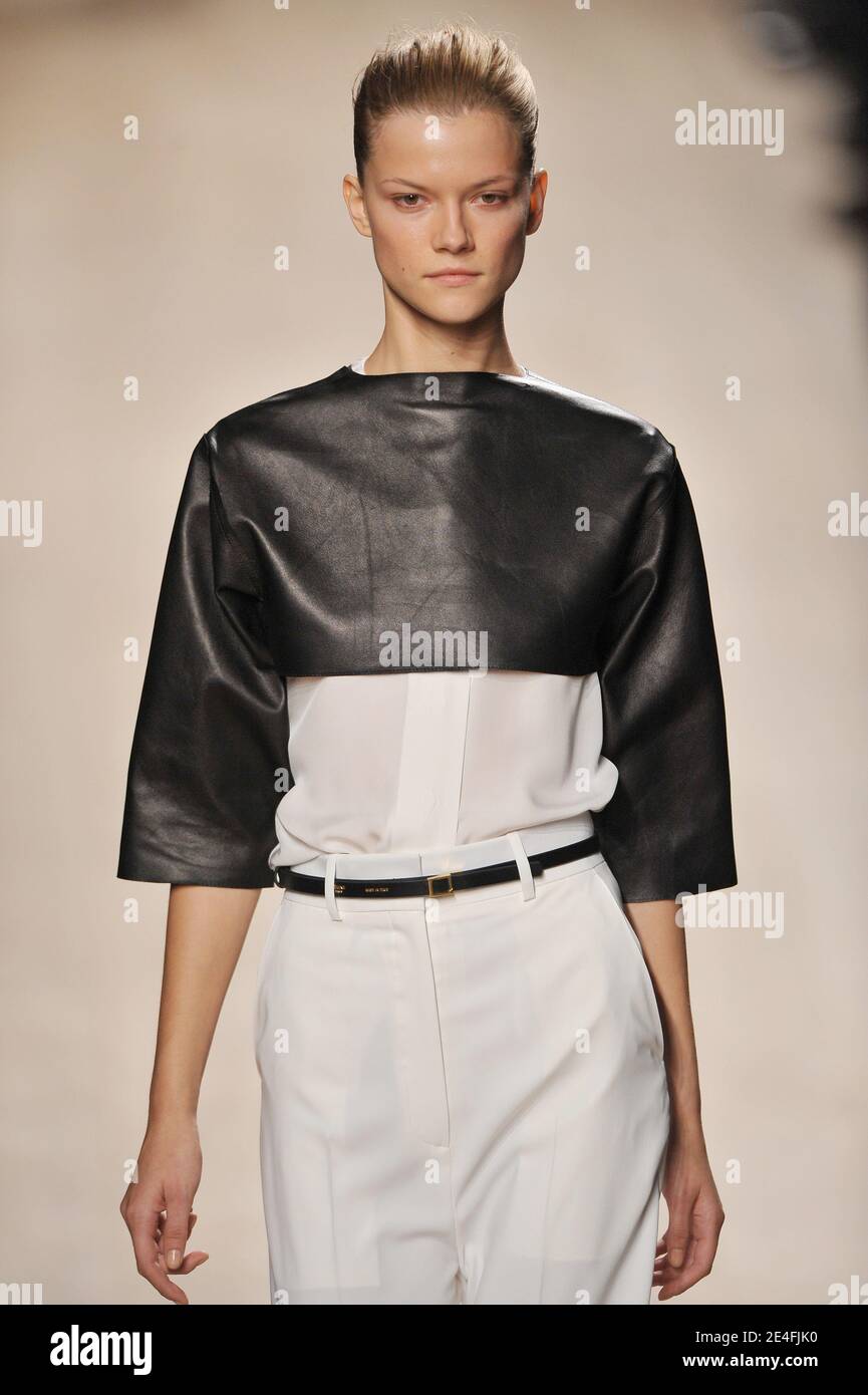 A model displays a creation for Celine Spring-Summer 2010 ready-to-wear ...