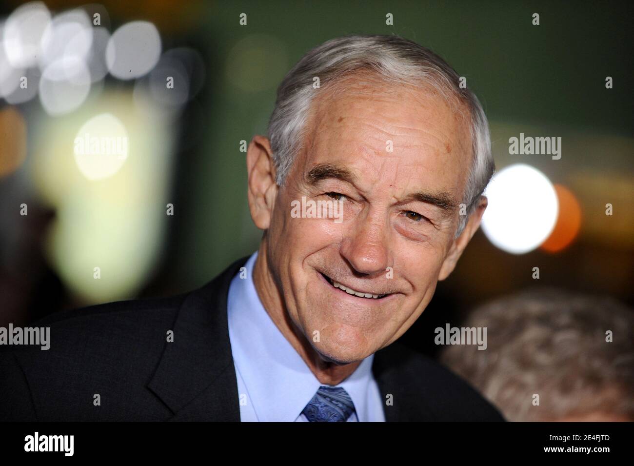 Ron Paul arriving for the premiere of 'Couples Retreat' held at the ...