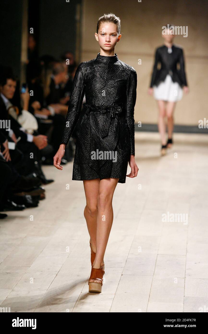 A model displays a creation for Celine Spring-Summer 2010 ready-to-wear ...