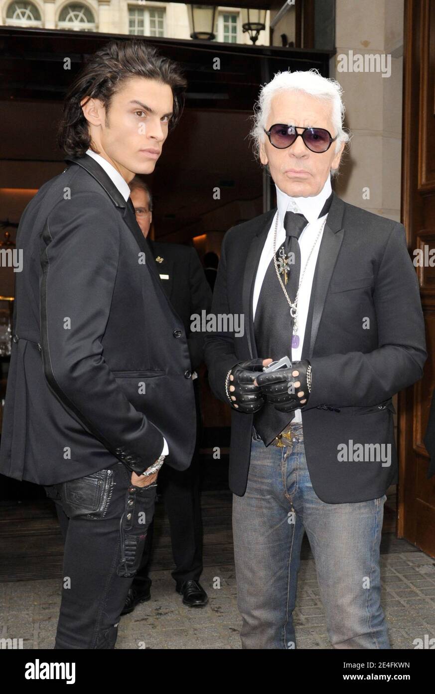 Karl Lagerfeld And Baptiste Giabiconi
