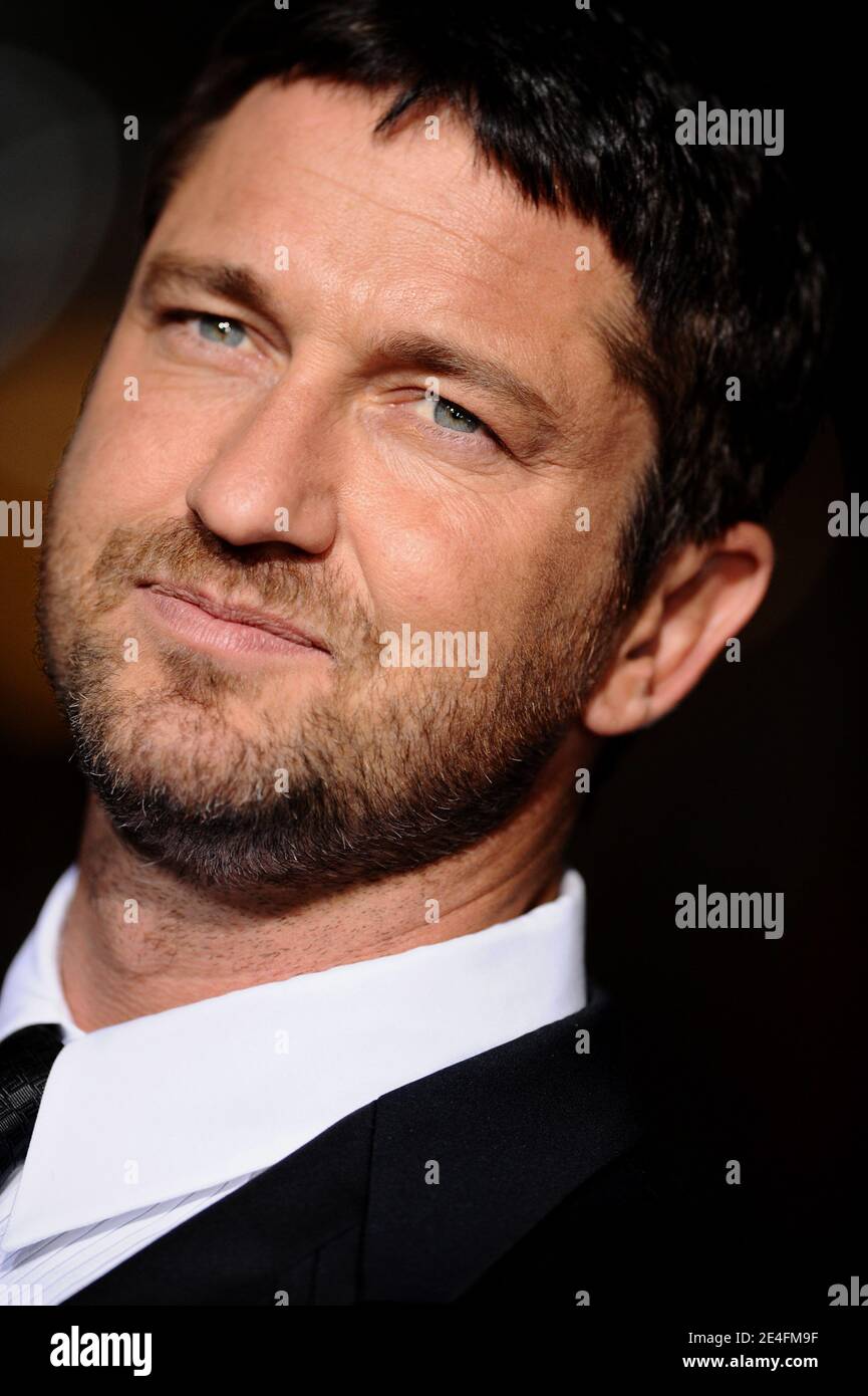 Gerard Butler arriving for the premiere of 'Law Abiding Citizen' held ...