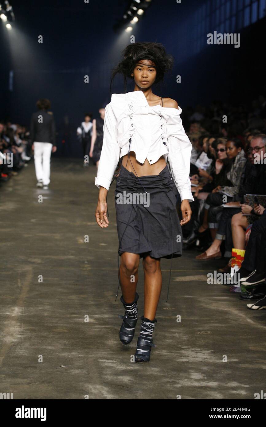 Designers Marithe et Francois Girbaud appear during their Spring-Summer ...