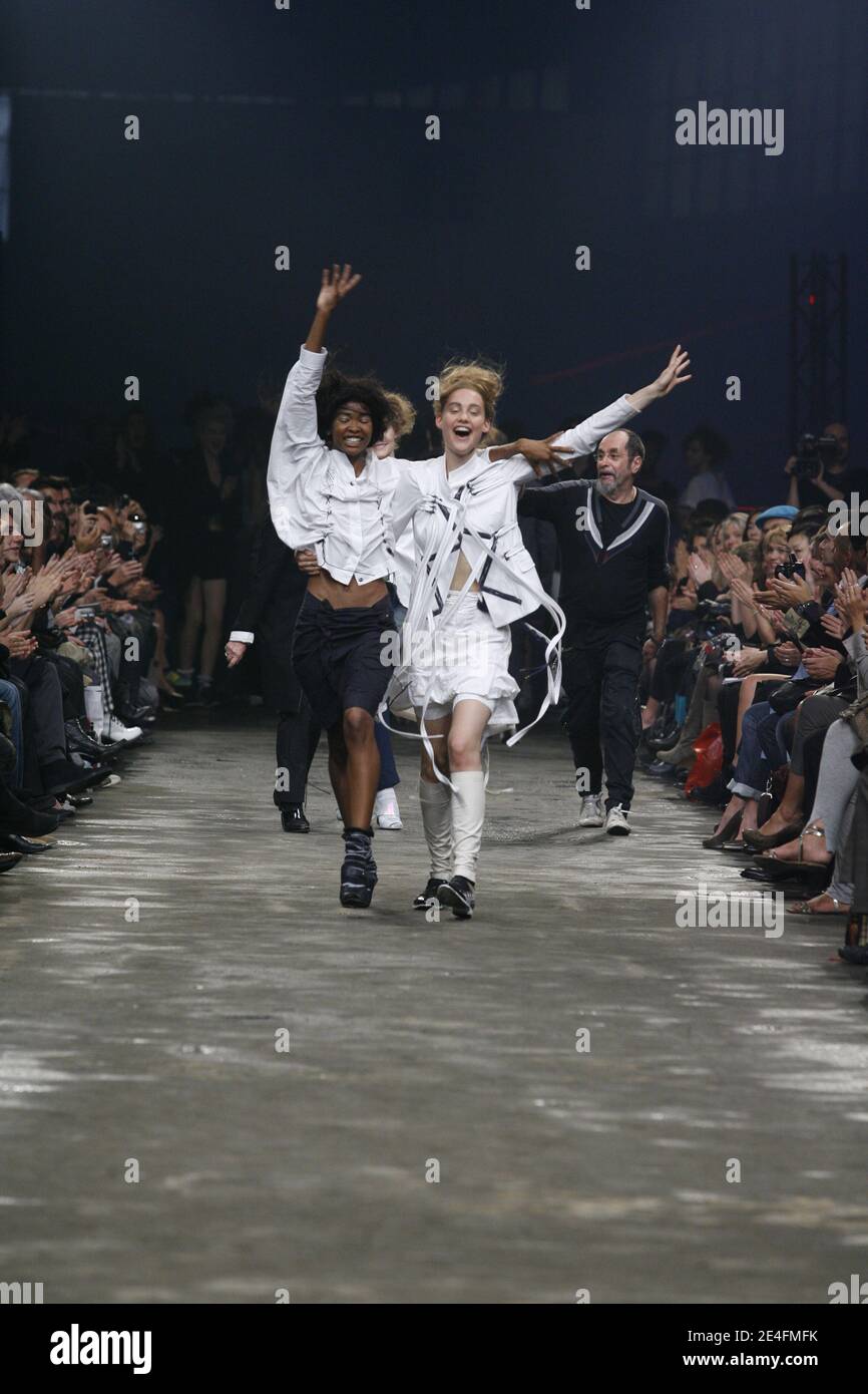 Designers Marithe et Francois Girbaud appear during their Spring-Summer ...