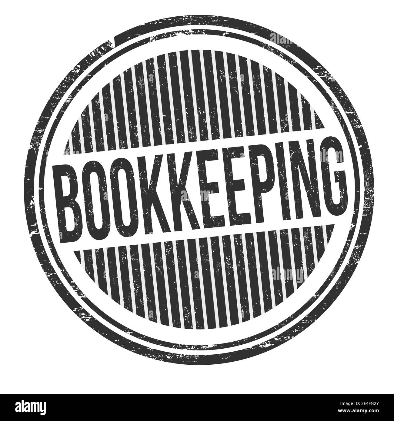 Bookkeeping sign or stamp on white background, vector illustration ...