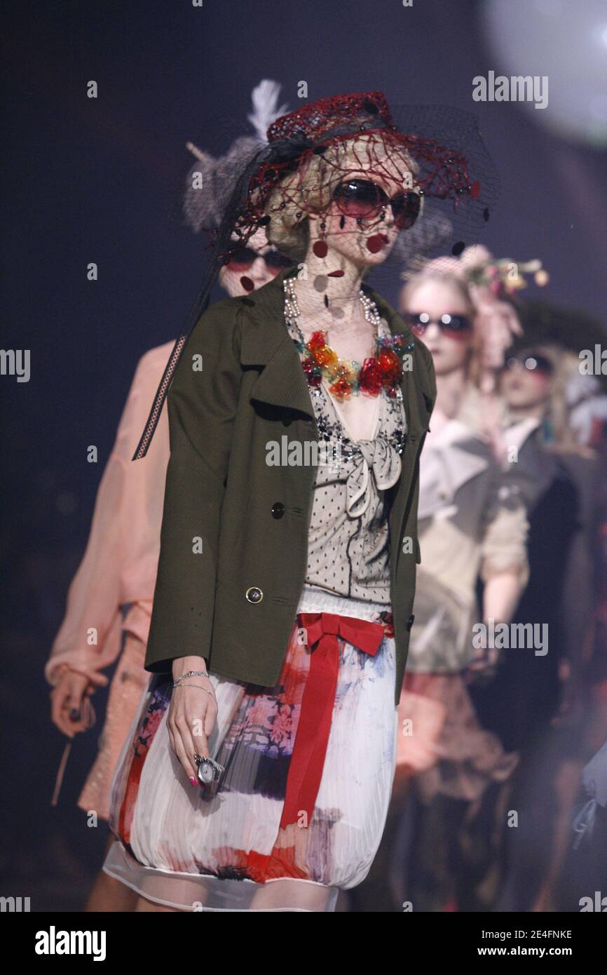 A model displays a creation by designer John Galliano for his Spring ...