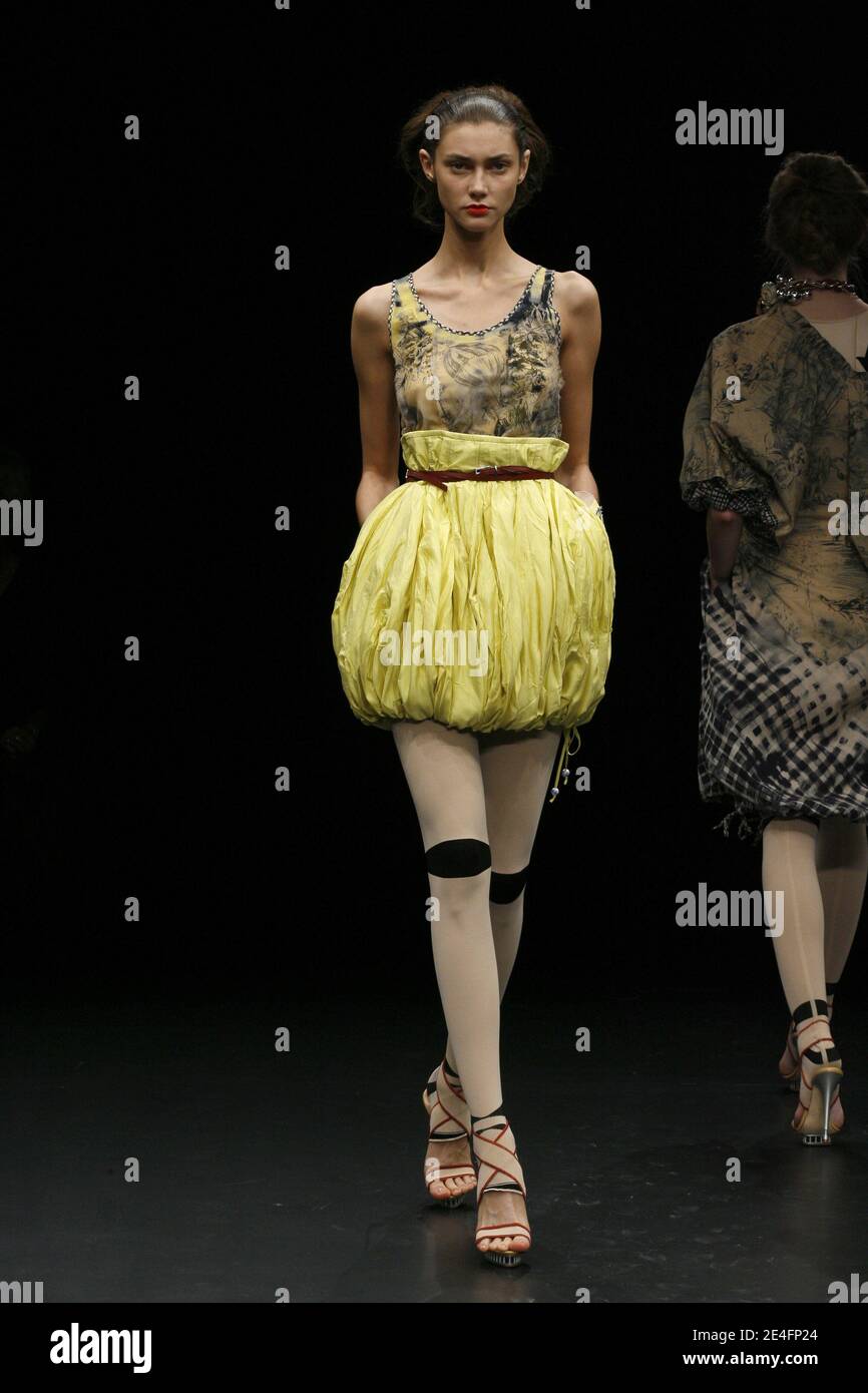 A model displays a creation by designer Wolfgang Joop for Wunderkind ...