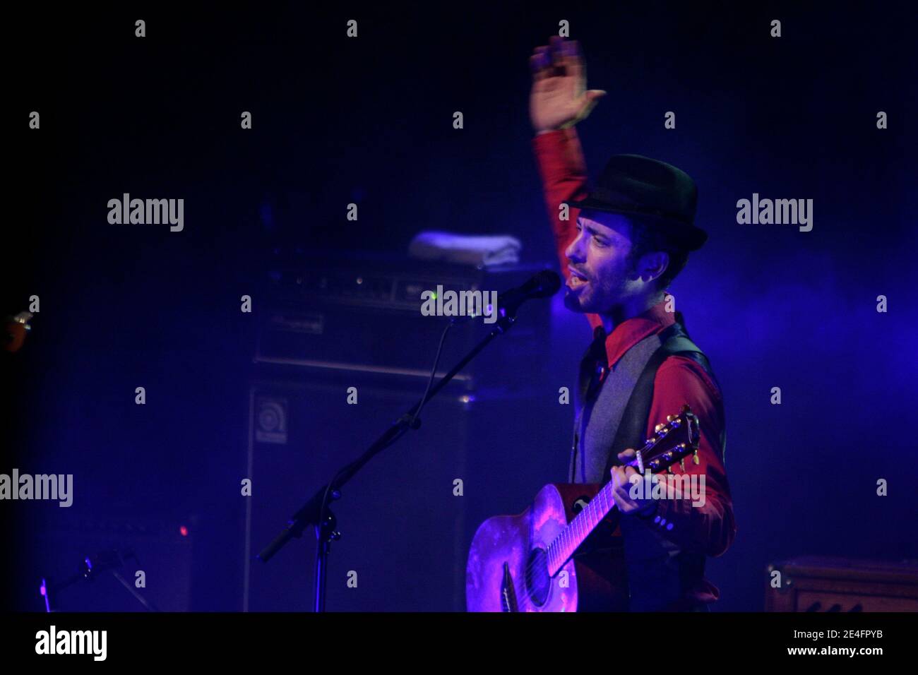 British singer Charlie Winston performs live in l'Aeronef in Lille ...