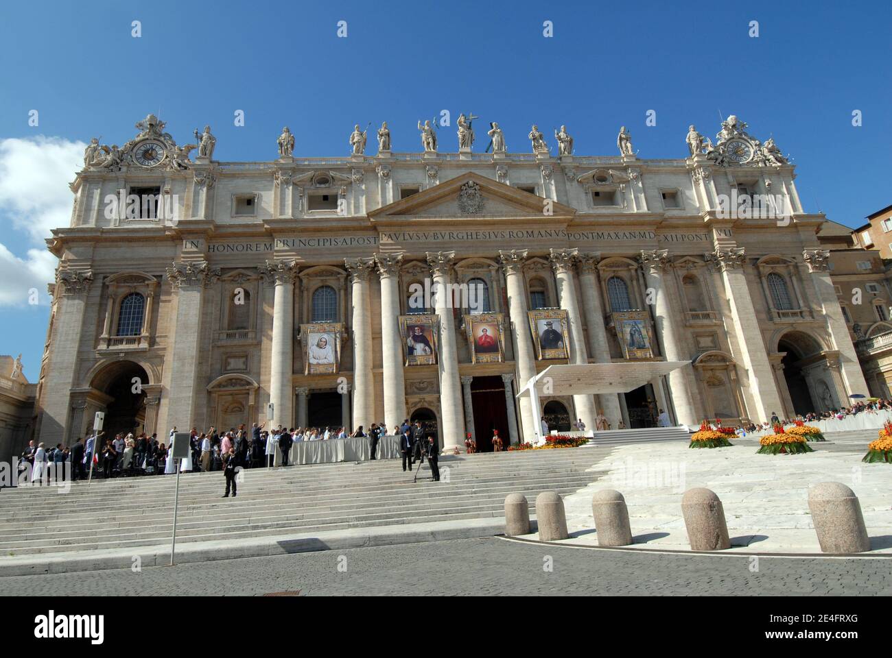 Pope Benedict XVI leads a canonization ceremony in St. Peter's Basilica ...