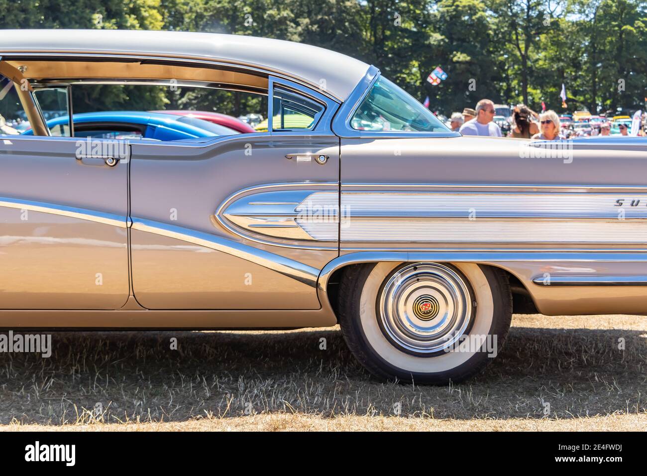 side view chrome details of 1958 Buick riviera Super at classic car ...