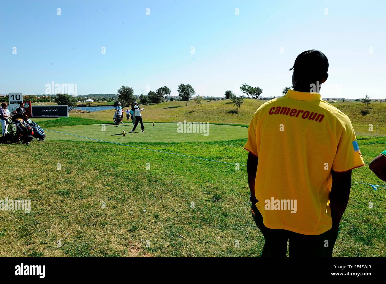 The Cameroon national soccer team visiting the Portugal Golf Masters ...