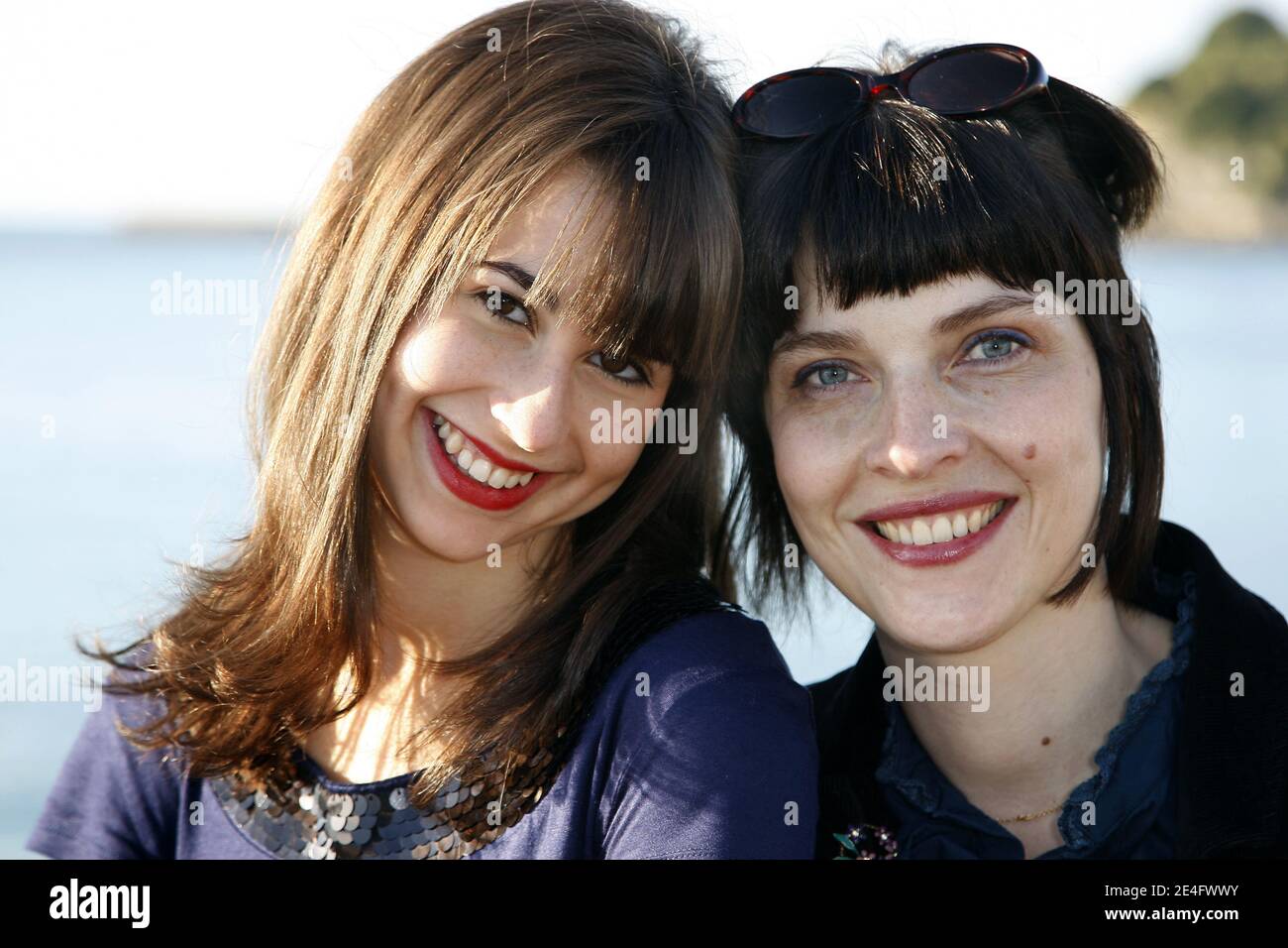 Leopoldine Serre and Axelle Ropert promoting the movie 'La famille ...