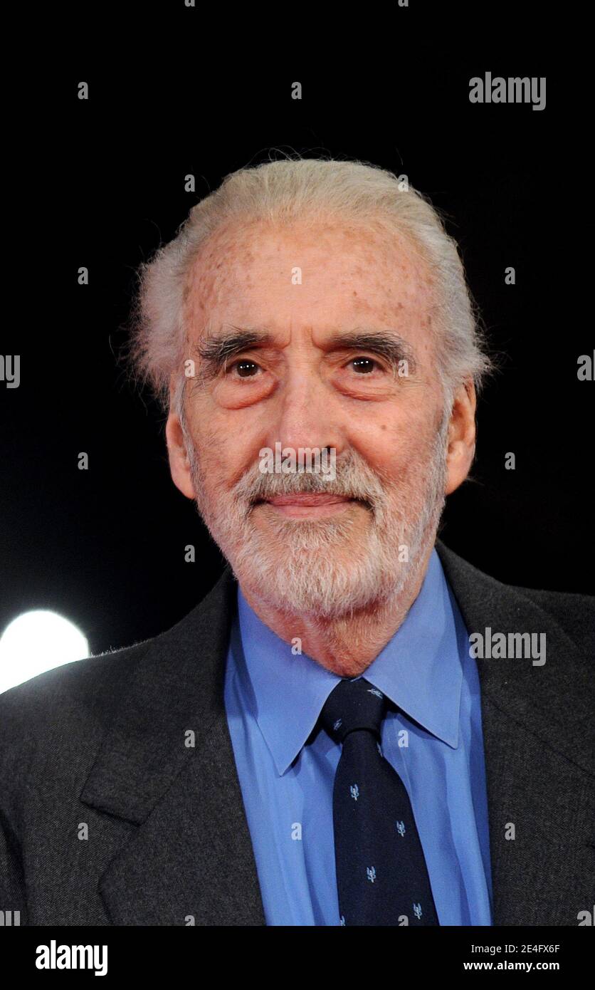 Actor Christopher Lee attends the film 'Triage' premiere at the 4th ...