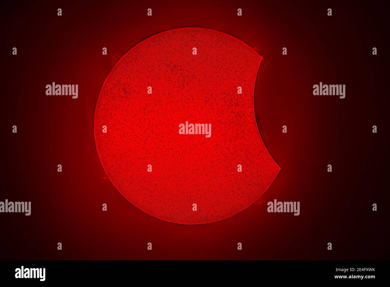 A view of the Sun during a Partial Solar Eclipse, an amazing view of ...