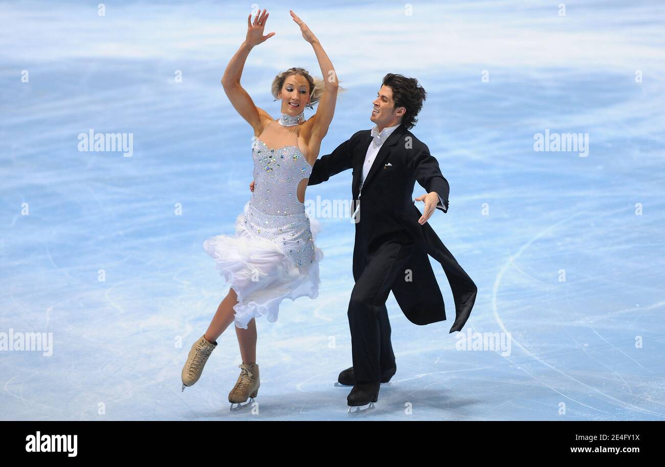 USA's Emily Samuelson and Evan Bates compete on ice dance compulsory ...