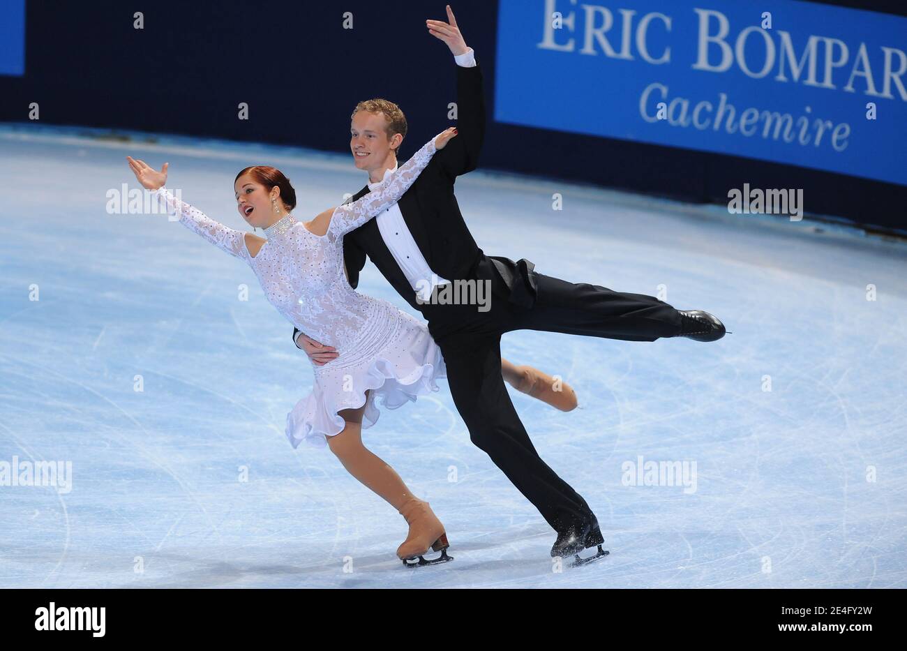 USA's Emily Samuelson and Evan Bates compete on ice dance compulsory ...